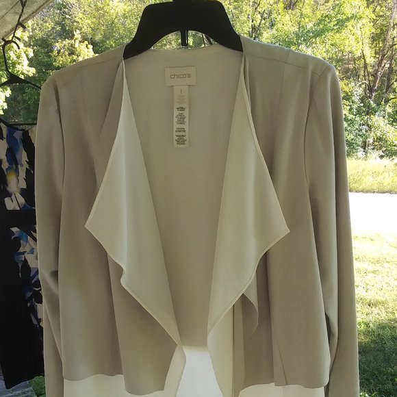 Chico's | Jackets & Coats | Chicos Suede Like Soft Jacket Cream Off White Chicos Sz Sz 8 | Poshmark